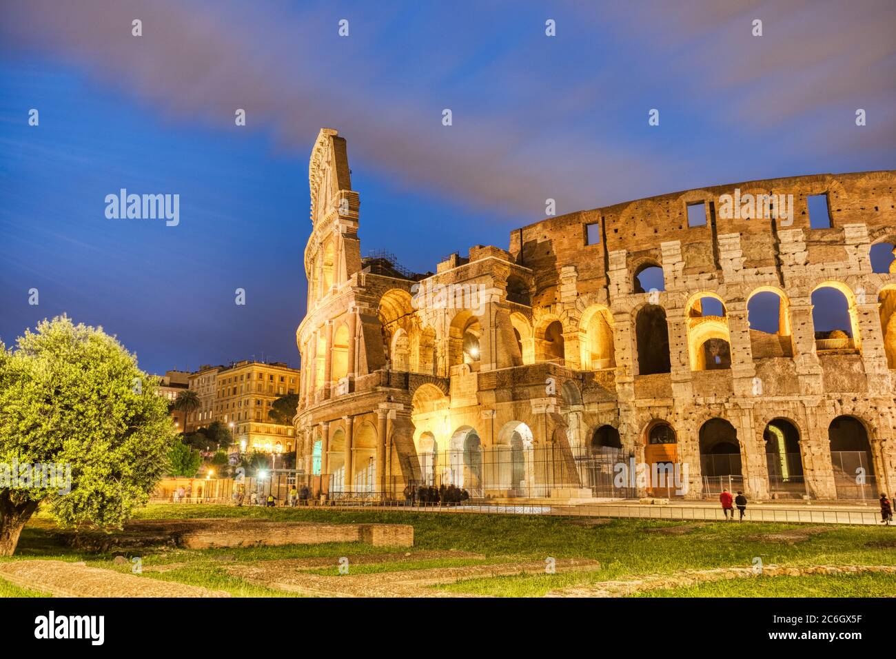 Illuminated Colosseum at Dusk, Rome, Italy Keywords: rome, colosseum ...