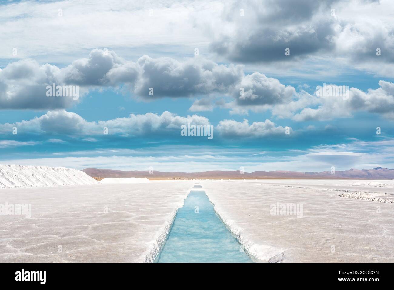 Salinas Grandes in a salt desert in the Jujuy Province, Argentina ...
