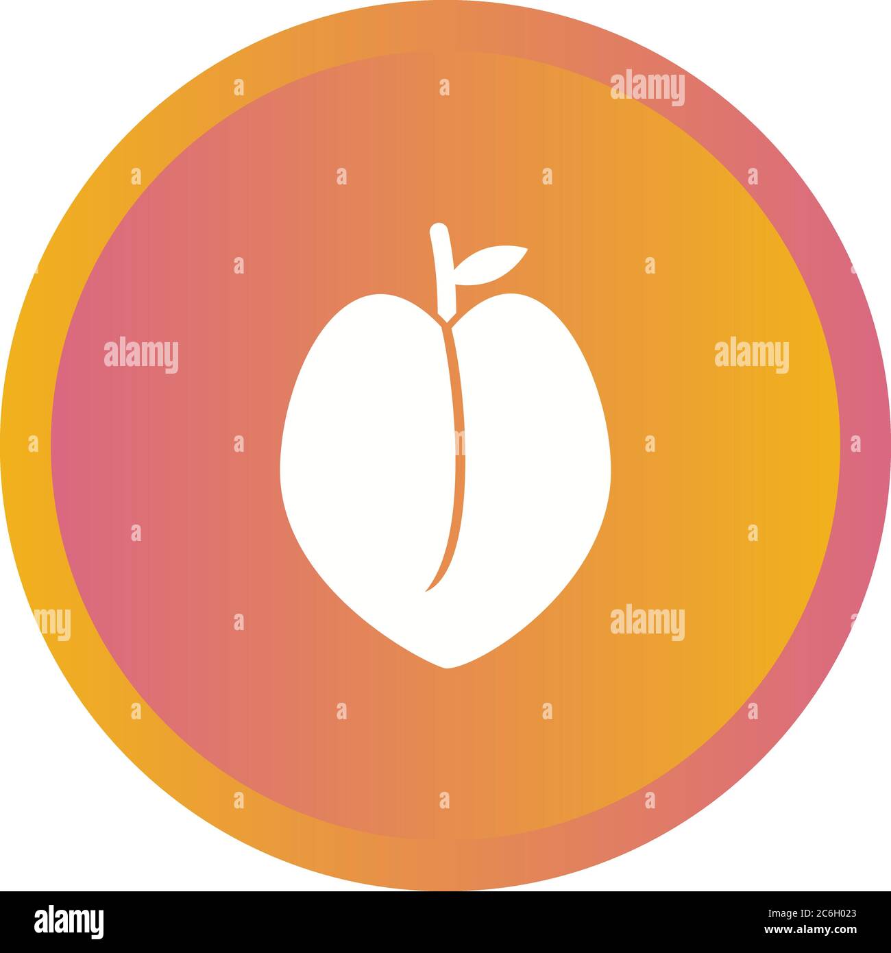 Unique Peach Vector Glyph Icon Stock Vector Image & Art - Alamy
