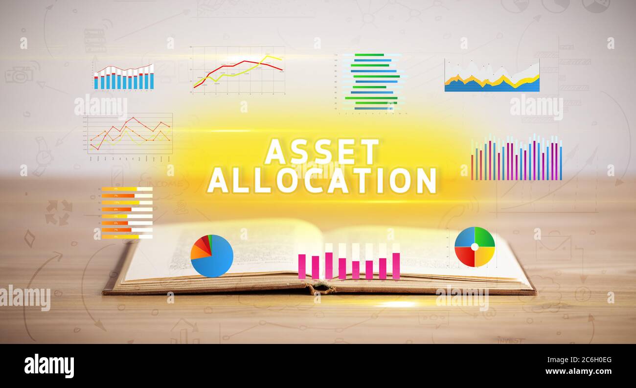 Open book with ASSET ALLOCATION inscription, new business concept Stock ...