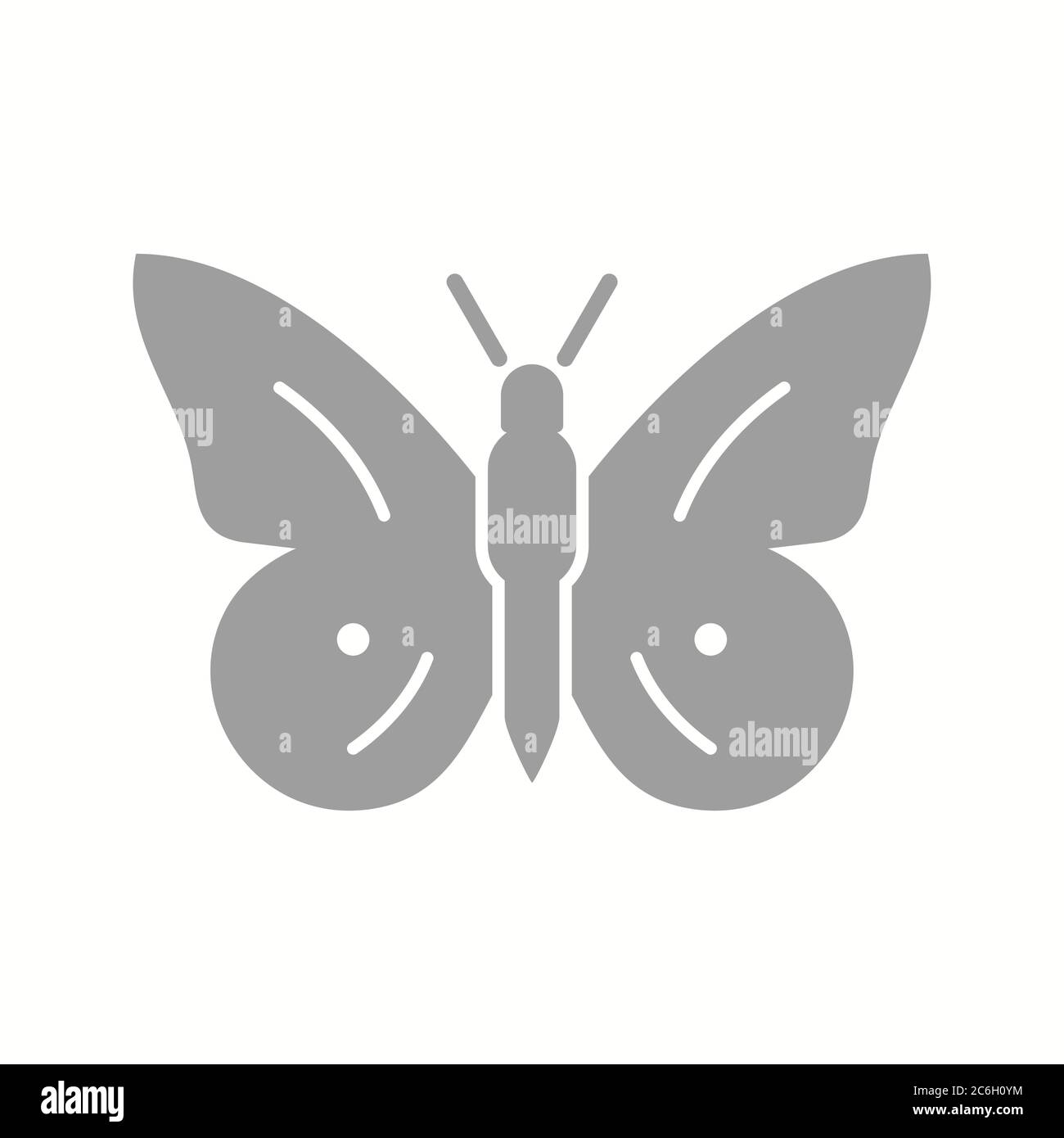 Butterfly line glyph icon Cut Out Stock Images & Pictures - Alamy