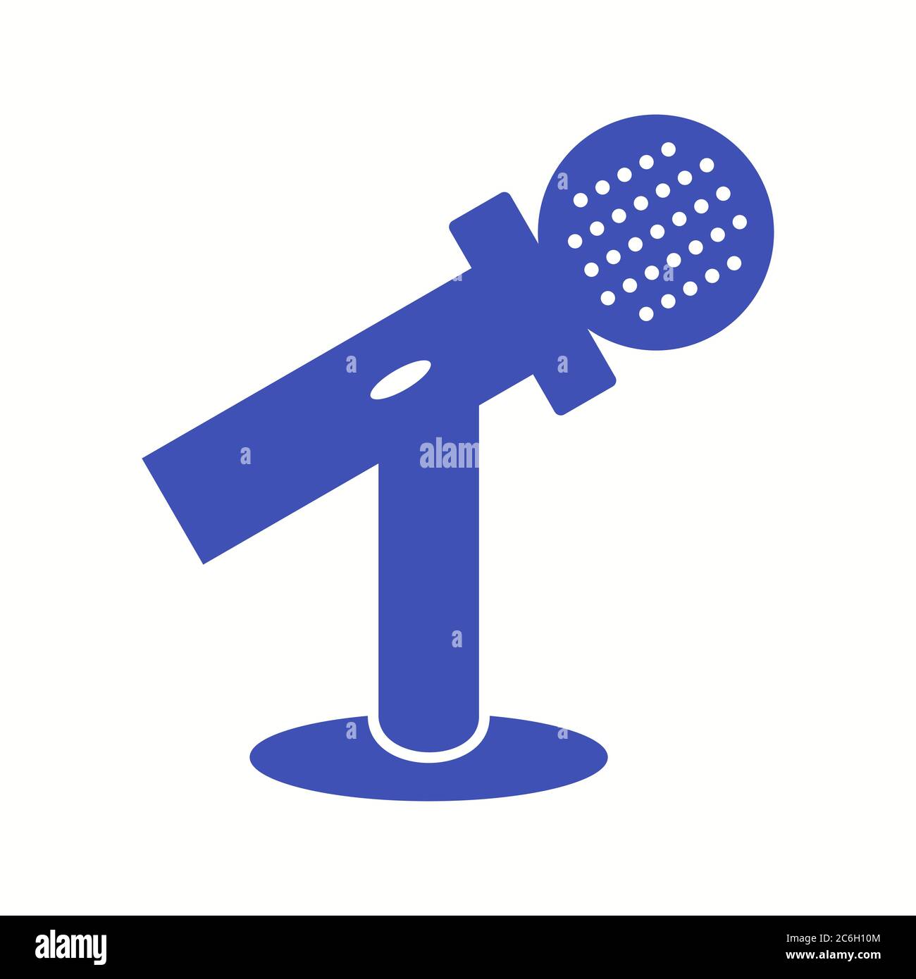 Unique Mic ON Stand Vector Glyph Icon Stock Vector Image & Art - Alamy