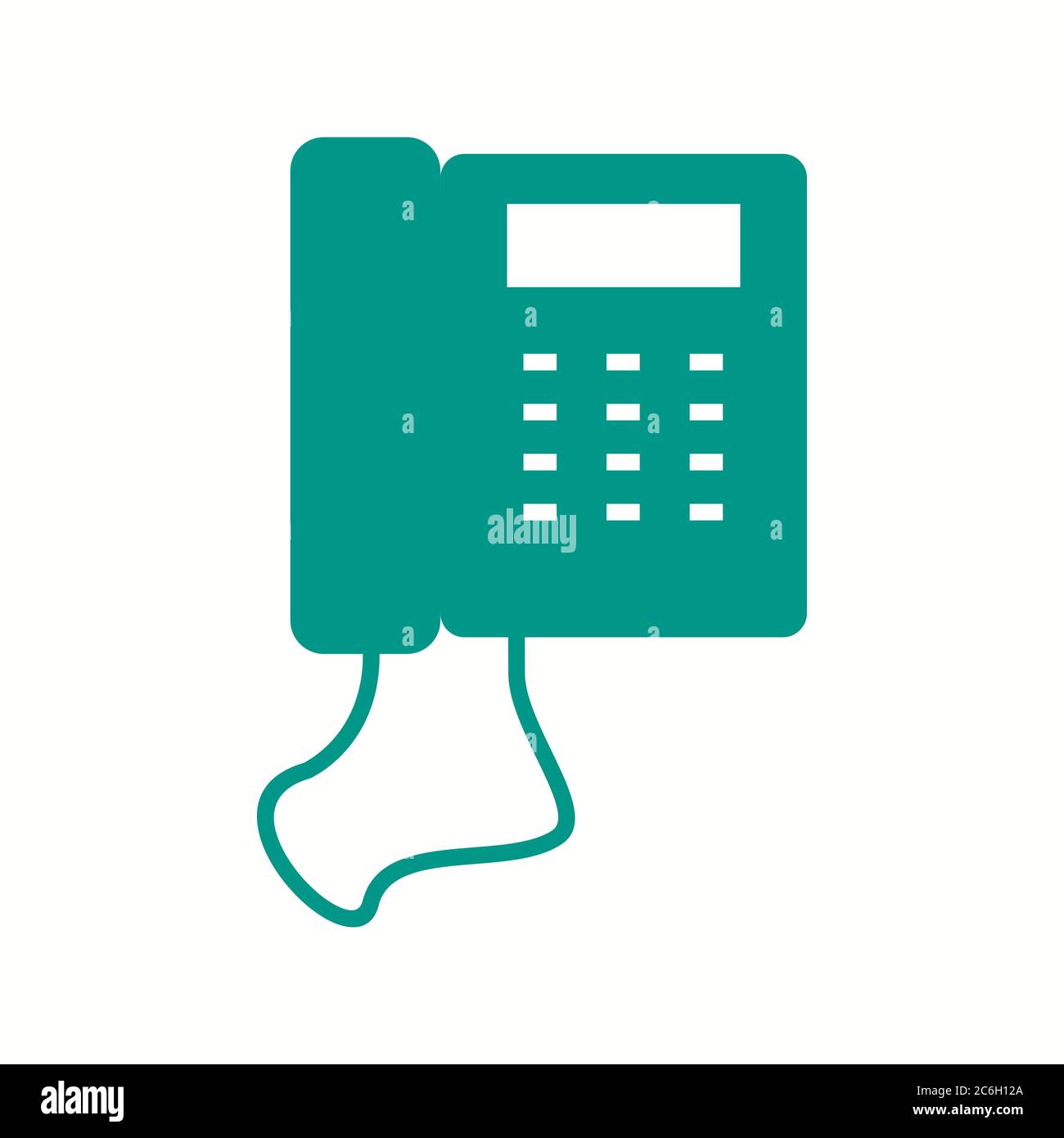 Unique Telephone Set Glyph Vector Icon Stock Vector Image & Art - Alamy