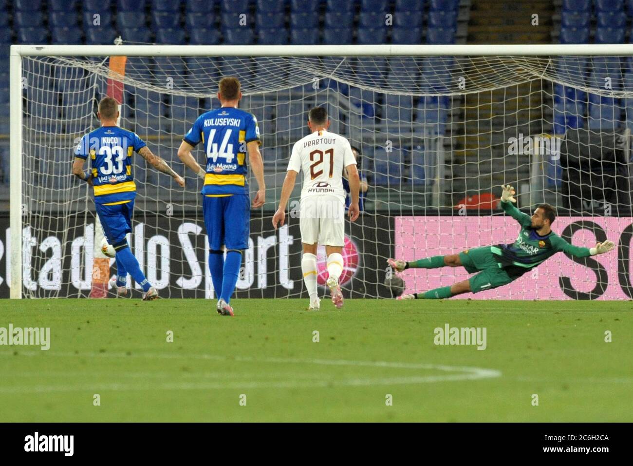 Serie A Rome vs Parma, Olympic Stadium, Rome 02-07-2020 Stock Photo - Alamy