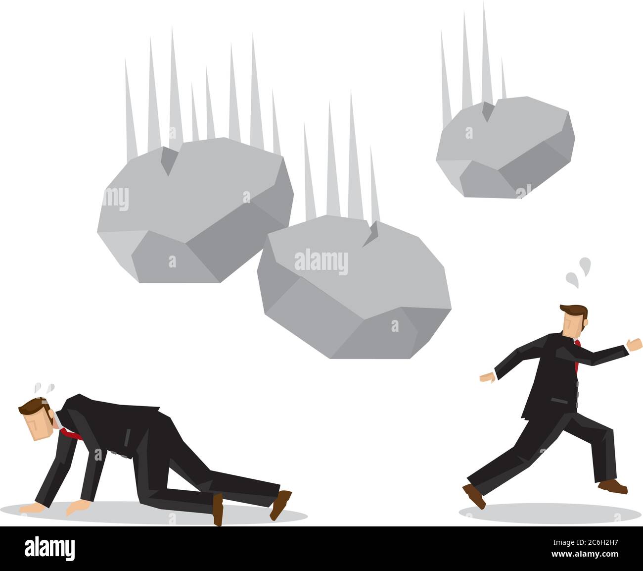 Falling Rocks Clipart