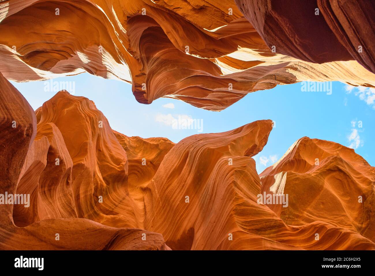 Antelope Canyon lights and rocks arizona usa Stock Photo - Alamy