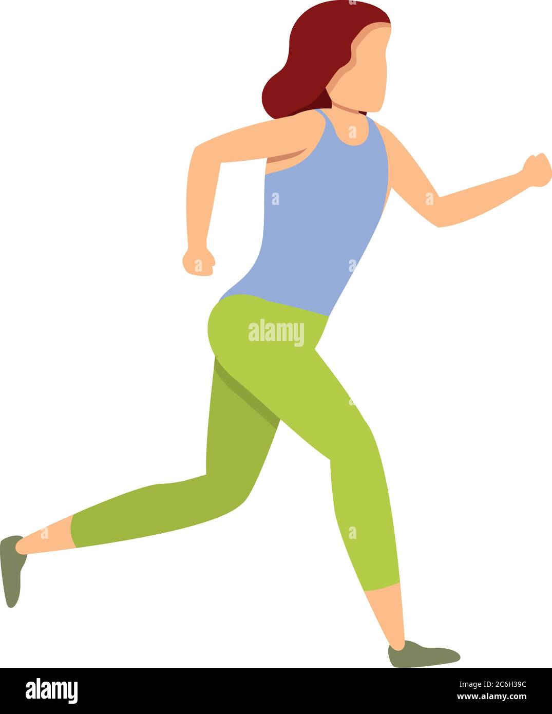 Girl morning running icon. Cartoon of girl morning running vector icon ...