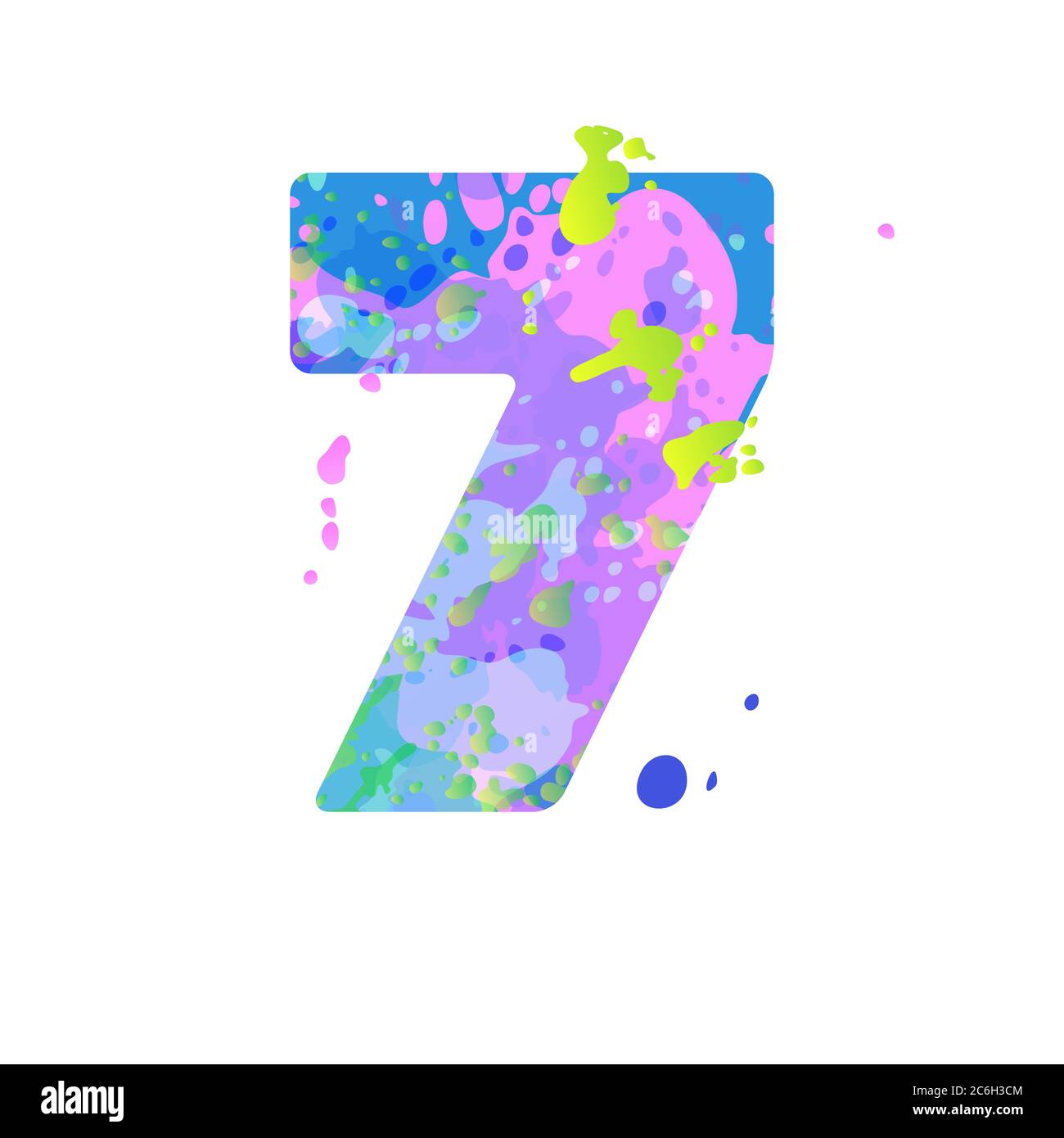 Number seven in pink Stock Vector Images - Alamy