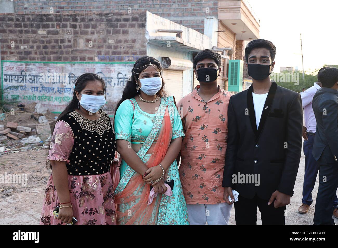 Jodhpur, Rajashtbn, India. 30 June 2020: Group of indian people wearing ...