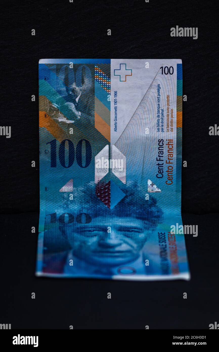 100 swiss franc bill hi-res stock photography and images - Alamy