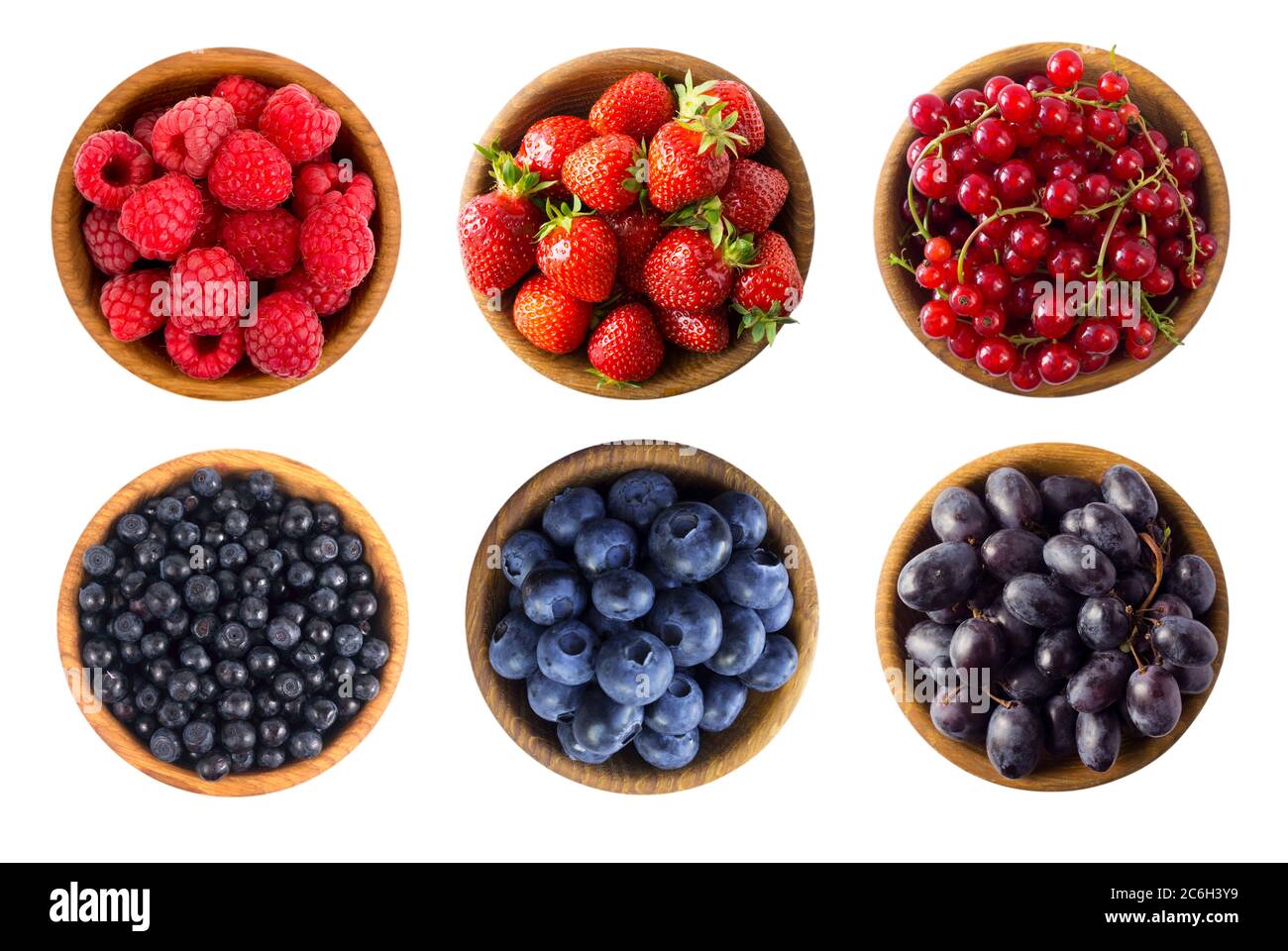 Red and blue food. Berries and fruits isolated on white background ...