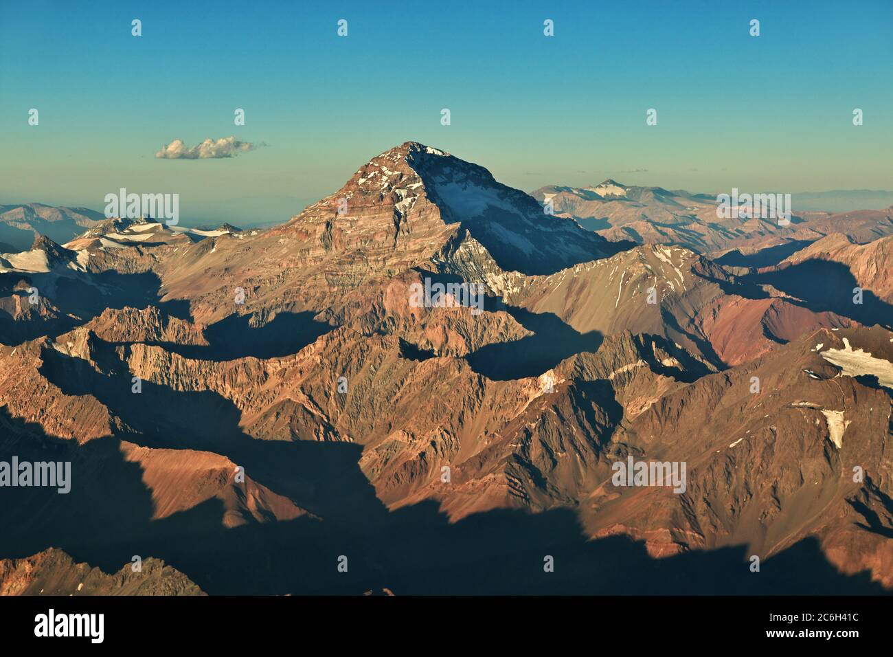 Andes, view from the plane Stock Photo - Alamy