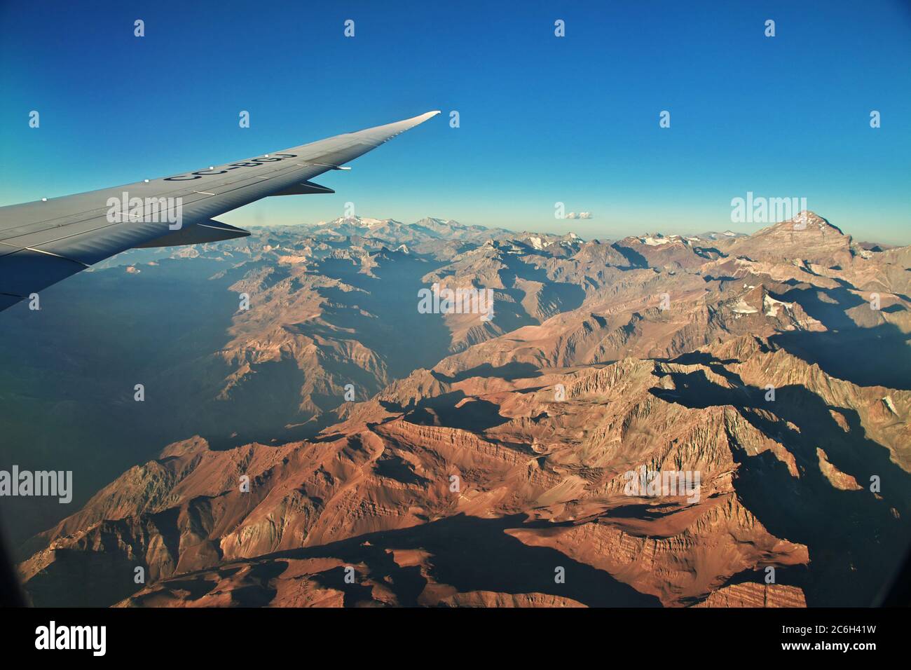 Andes, view from the plane Stock Photo - Alamy
