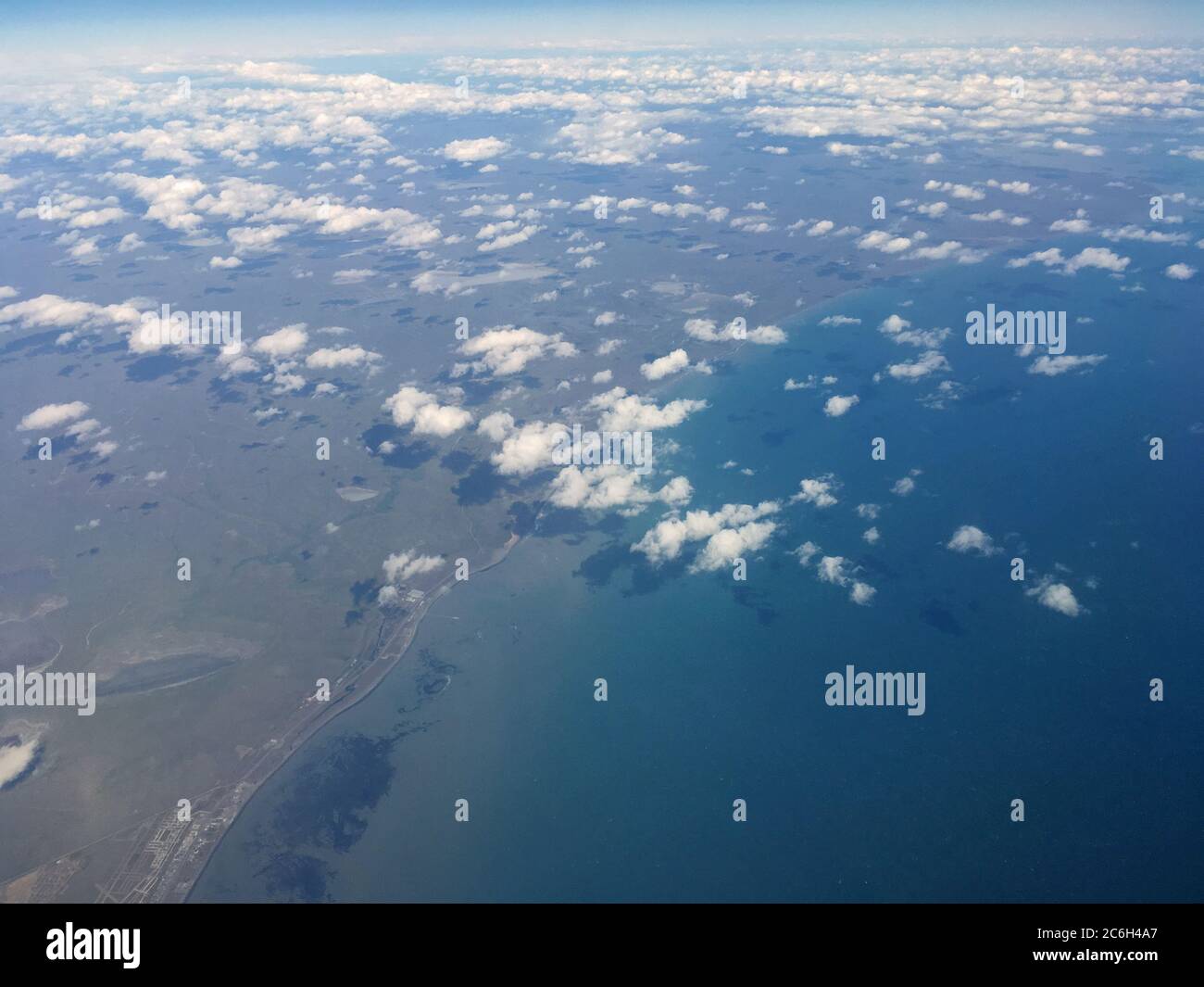 Argentina, the view from airplane on Atlantic ocean Stock Photo - Alamy