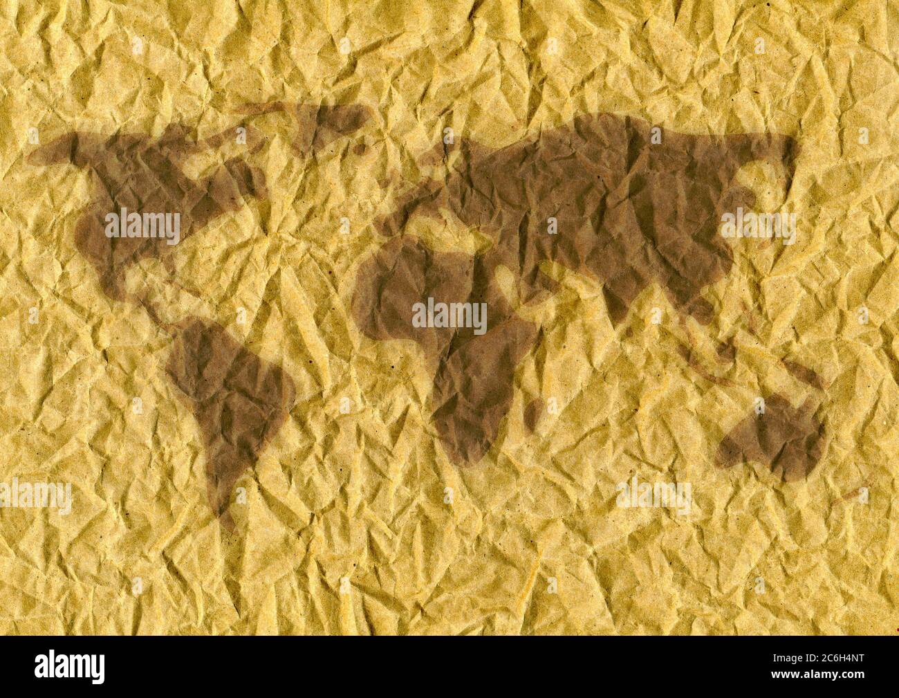 World map with border outline hi-res stock photography and images - Alamy