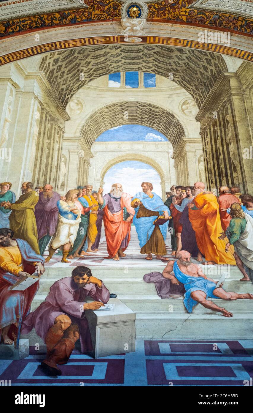 School of athens fresco vatican hi-res stock photography and images - Alamy