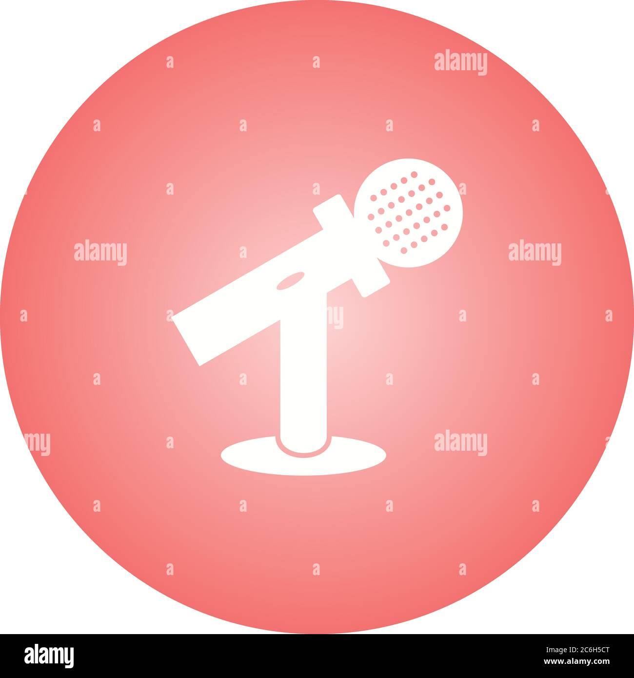 Unique Mic ON Stand Vector Glyph Icon Stock Vector Image & Art - Alamy