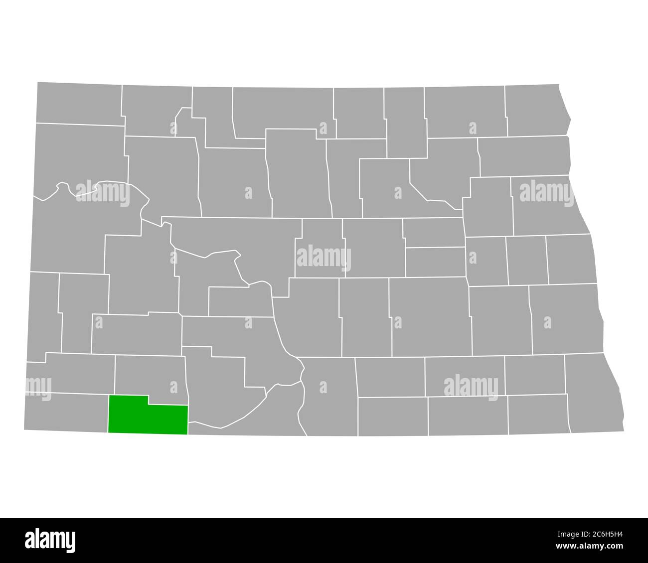 Map of Adams in North Dakota Stock Photo - Alamy