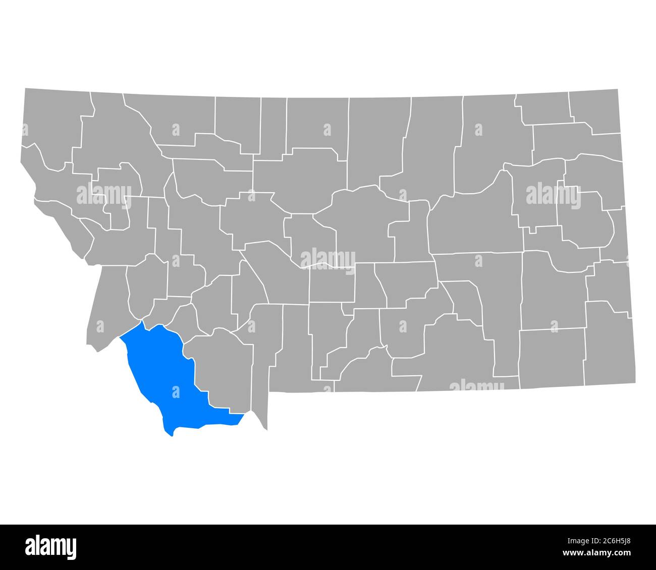 Map of Beaverhead in Montana Stock Photo - Alamy