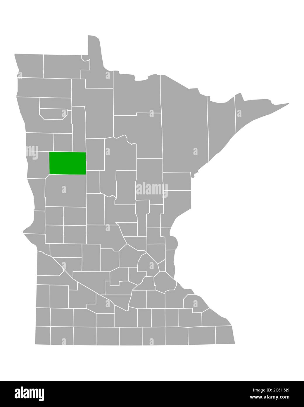 Map of Becker in Minnesota Stock Photo - Alamy