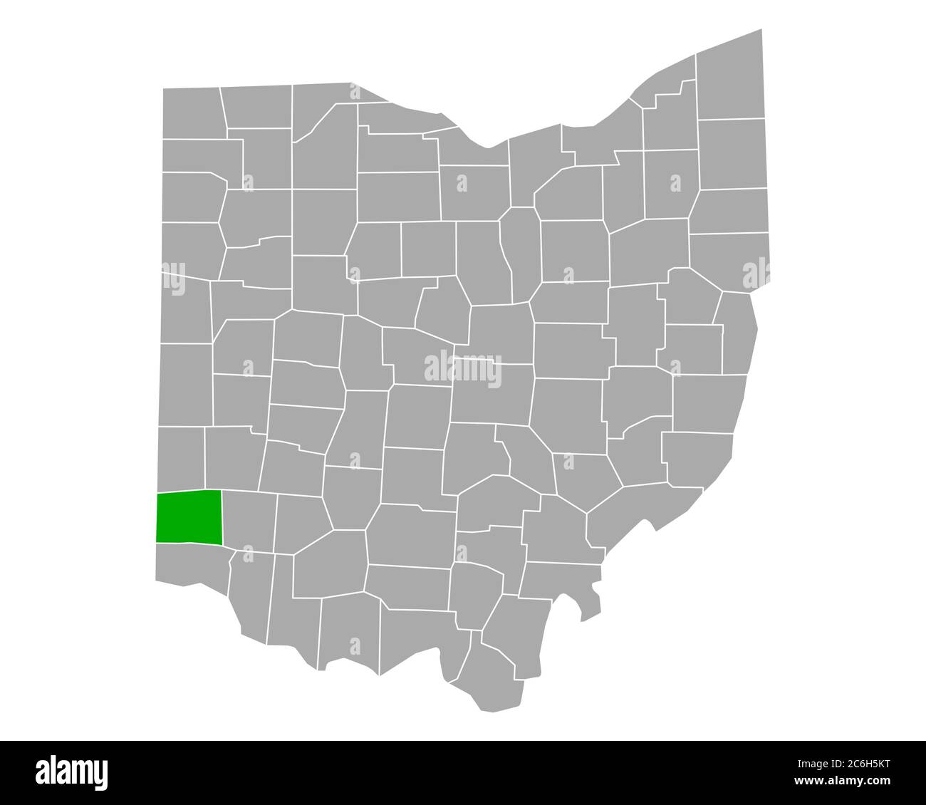 Map of Butler in Ohio Stock Photo - Alamy
