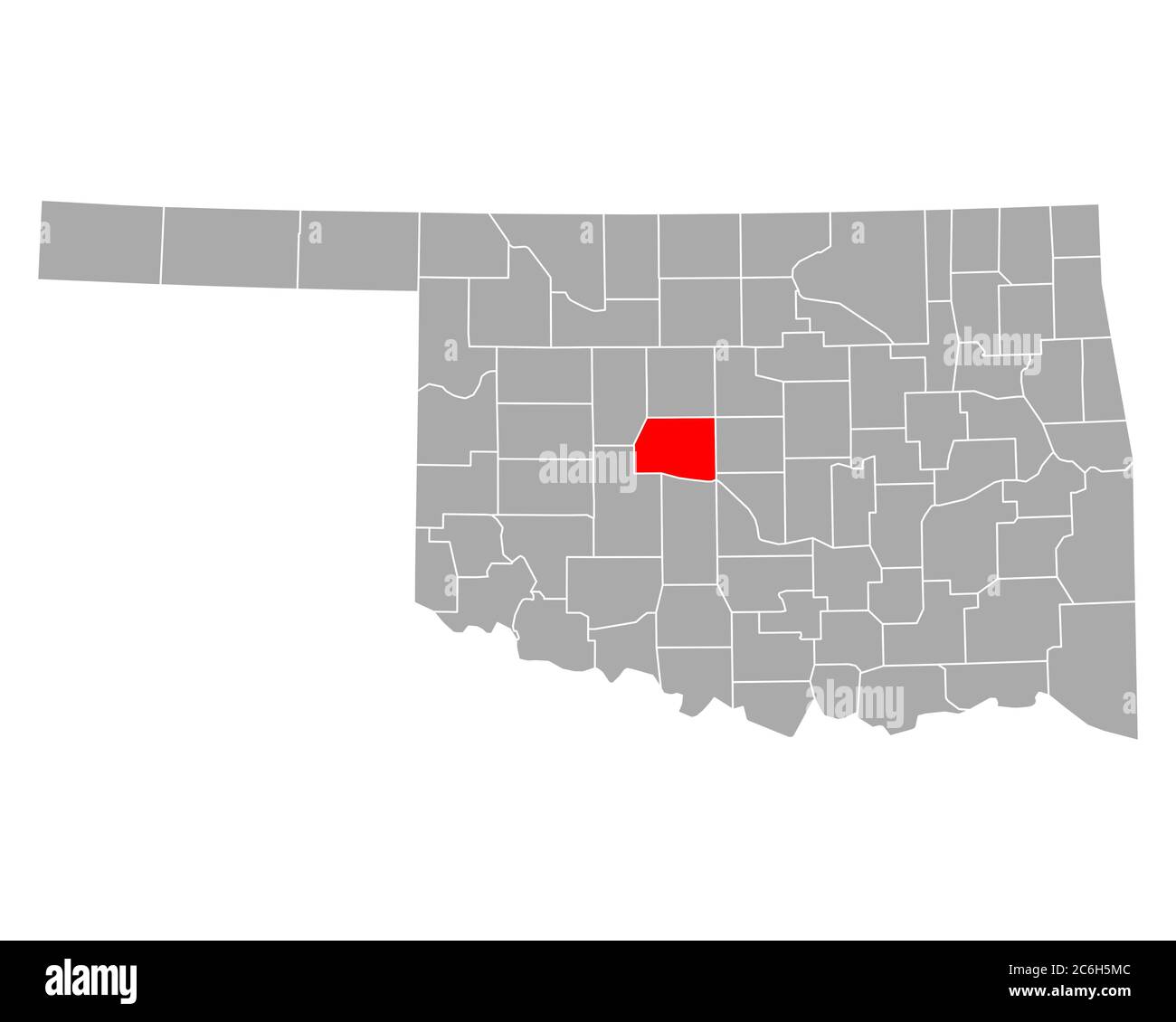 Map of Canadian in Oklahoma Stock Photo - Alamy