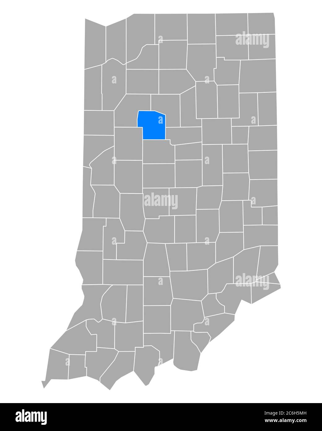Map of Carroll in Indiana Stock Photo - Alamy