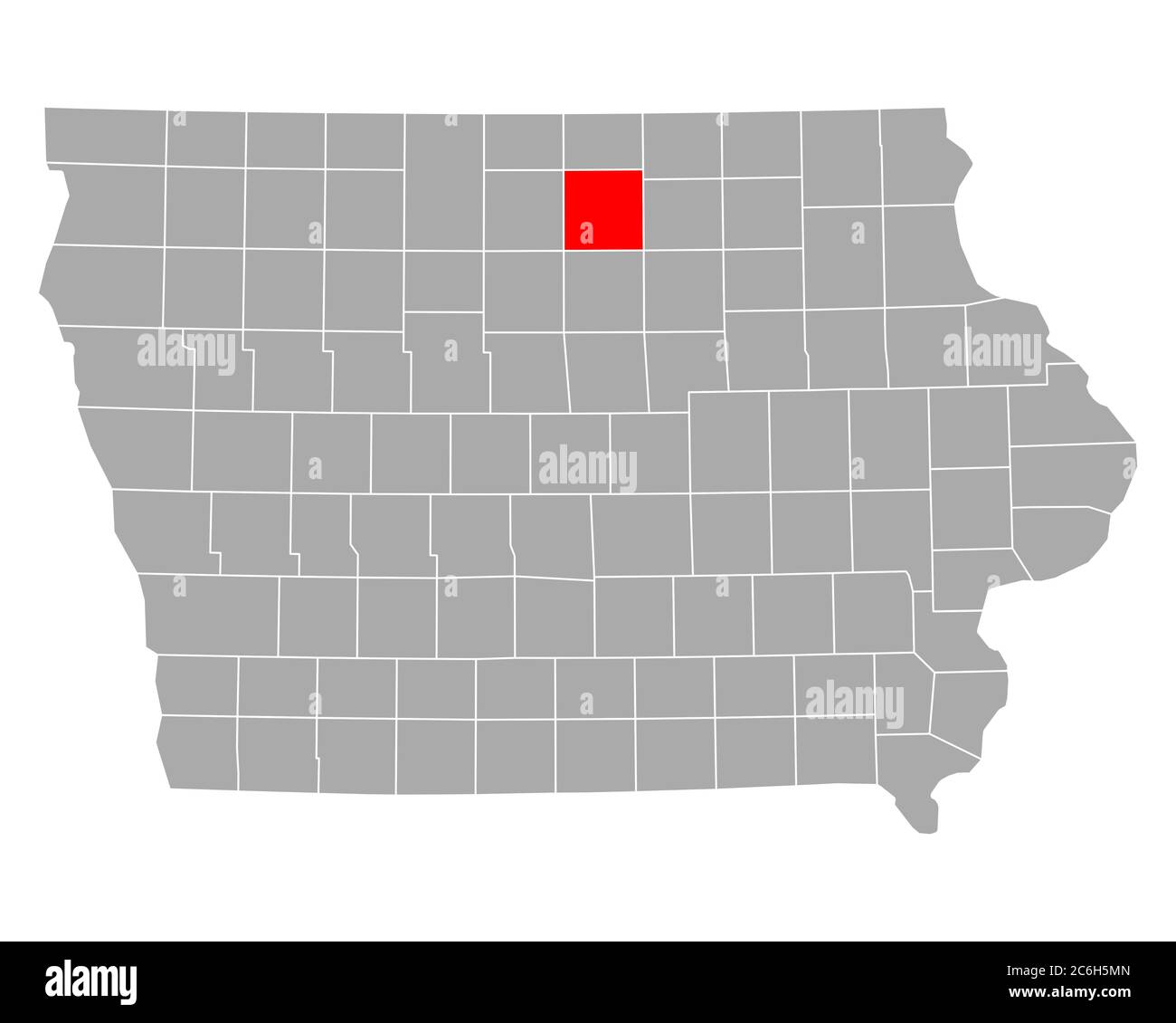Map of Cerro Gordo in Iowa Stock Photo - Alamy