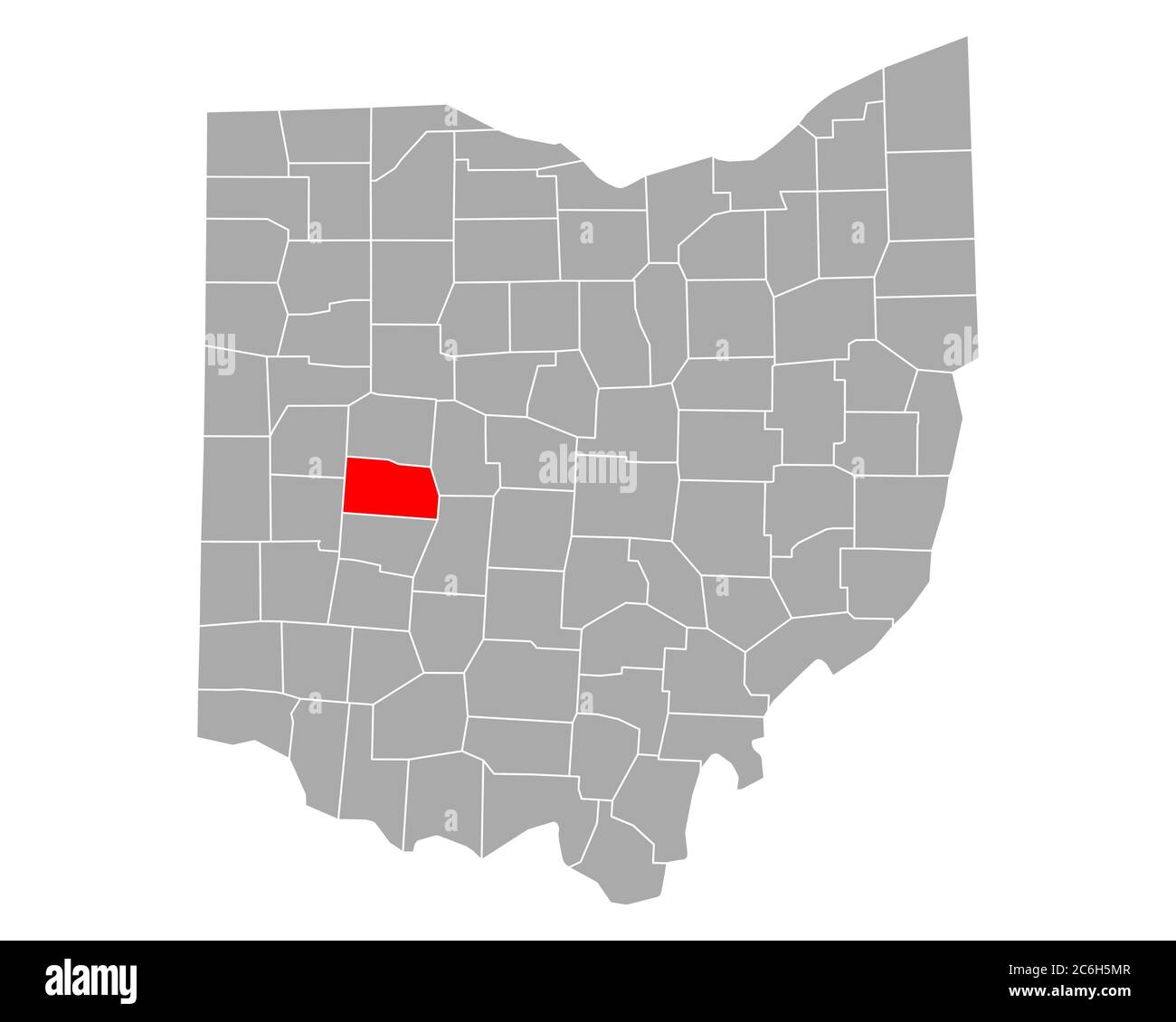 Map of Champaign in Ohio Stock Photo - Alamy