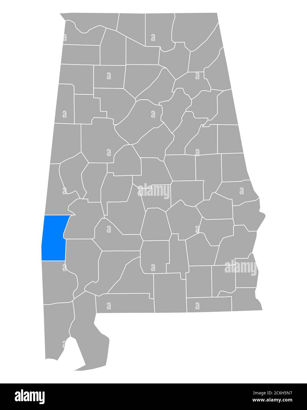 Map of Choctaw in Alabama Stock Photo - Alamy