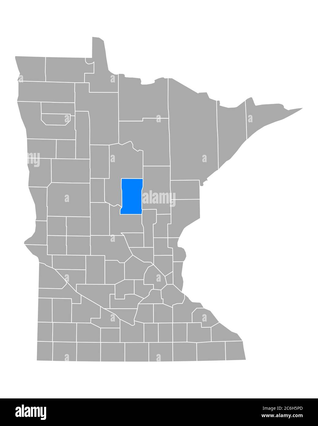 Map of Crow Wing in Minnesota Stock Photo - Alamy