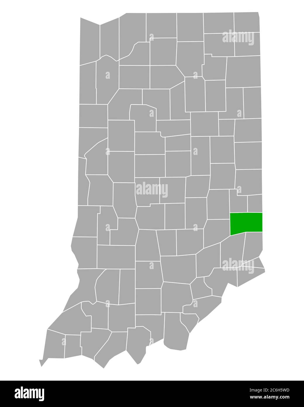 Map of Franklin in Indiana Stock Photo - Alamy