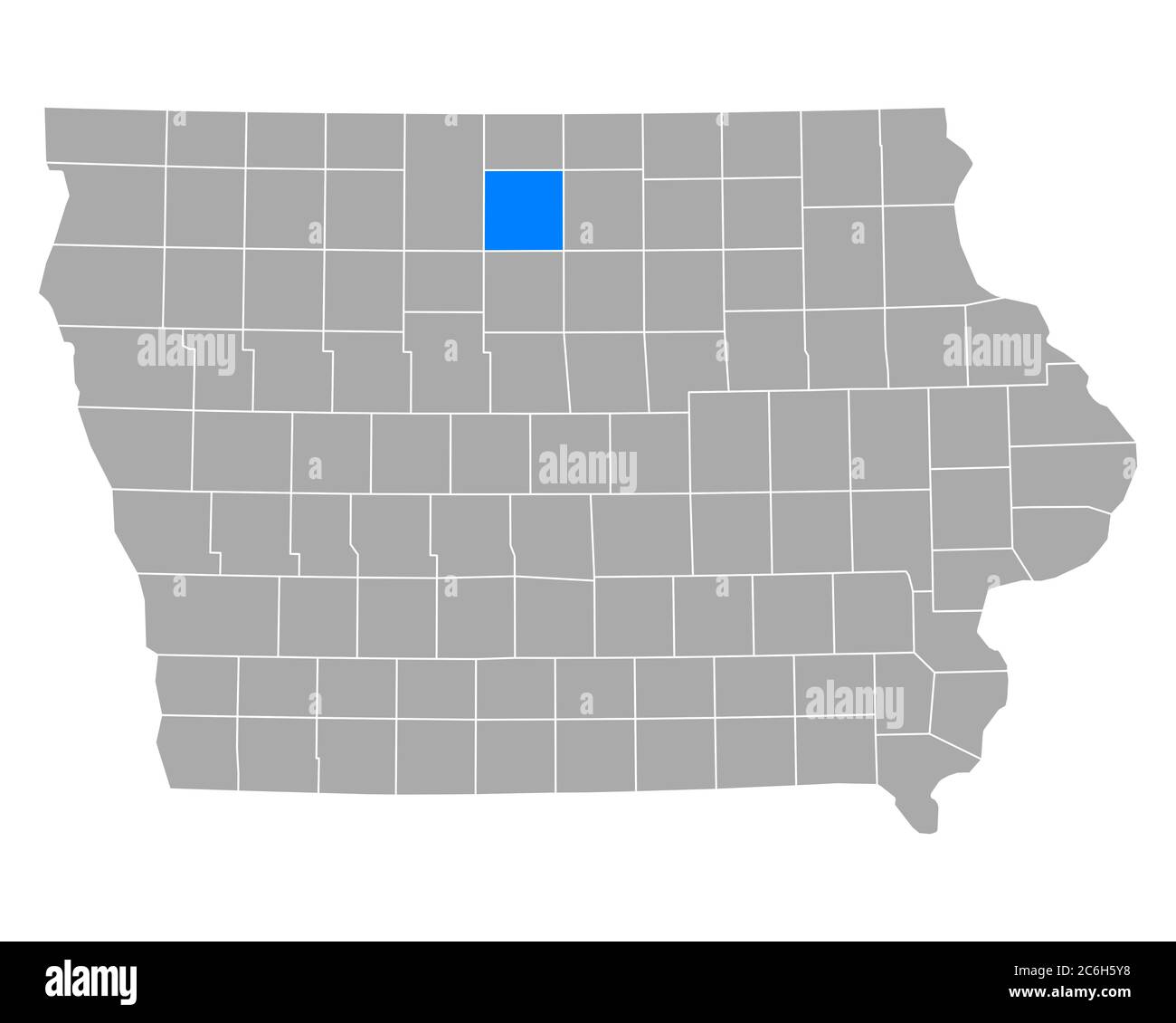 Map of Hancock in Iowa Stock Photo - Alamy