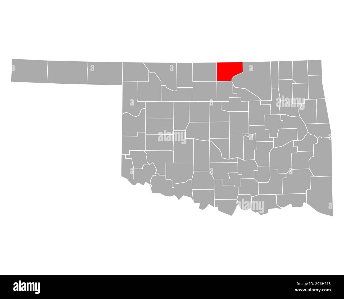 Map of Kay in Oklahoma Stock Photo - Alamy