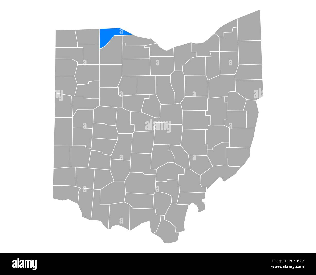 Map of Lucas in Ohio Stock Photo - Alamy