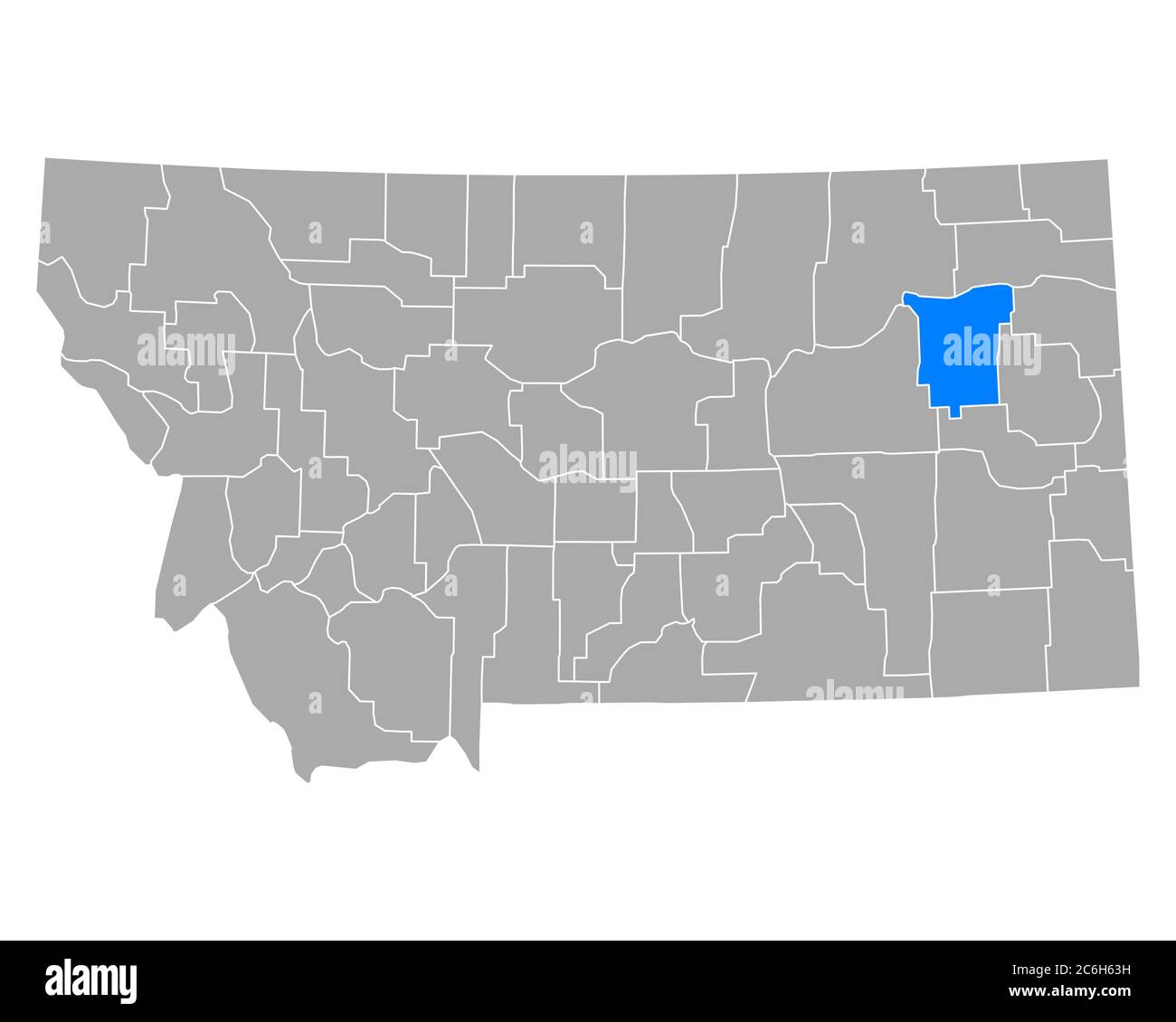 Map of McCone in Montana Stock Photo - Alamy