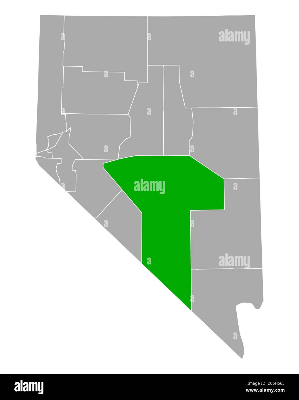 Map of Nye in Nevada Stock Photo - Alamy