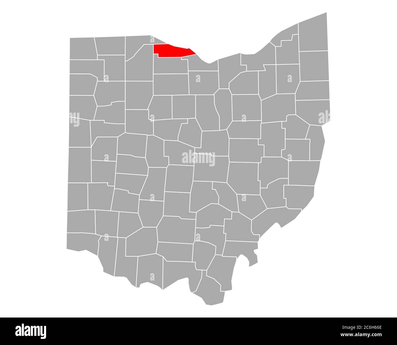 Map of Ottawa in Ohio Stock Photo - Alamy