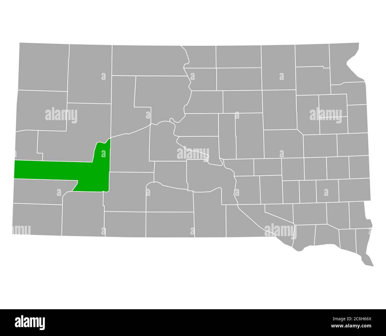 Map of Pennington in South Dakota Stock Photo - Alamy