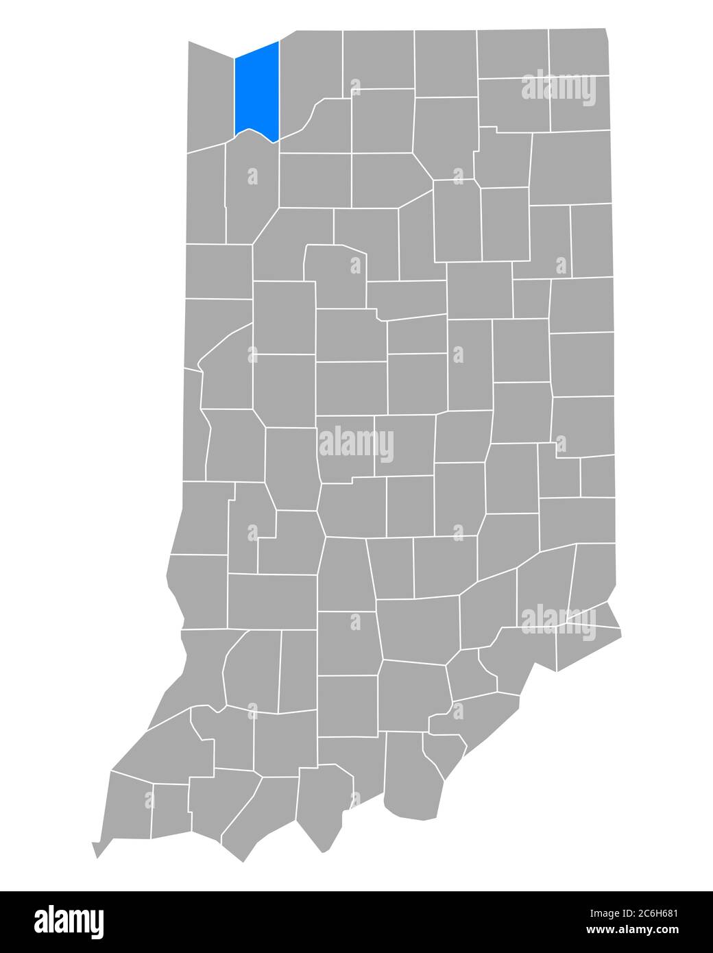Map of Porter in Indiana Stock Photo - Alamy