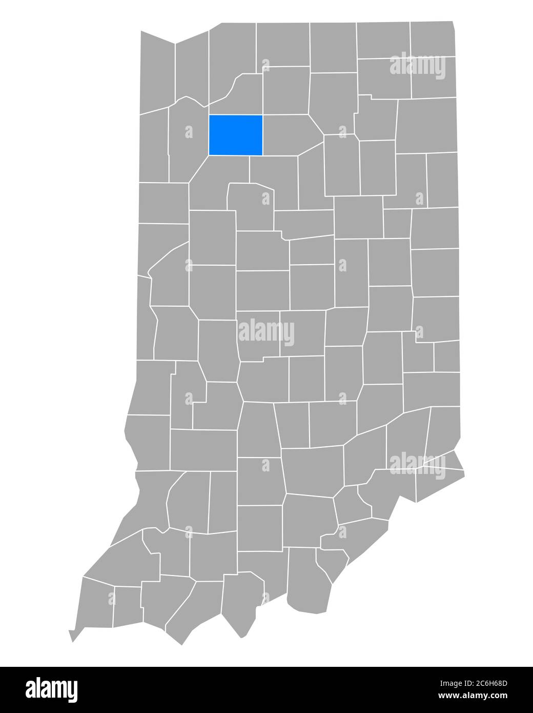 Map of Pulaski in Indiana Stock Photo - Alamy