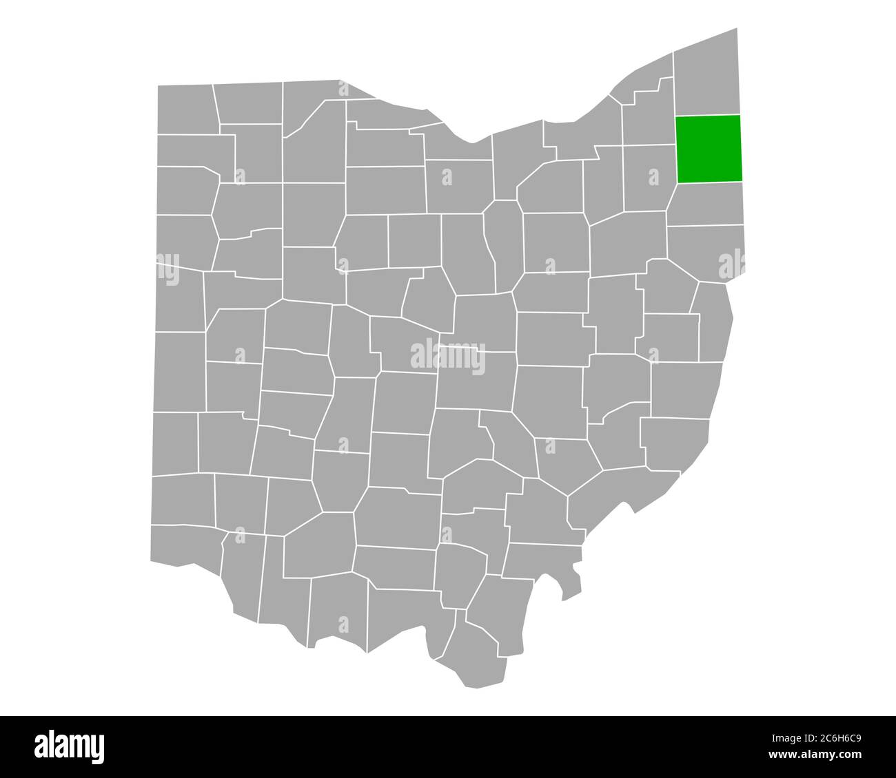 Map of Trumbull in Ohio Stock Photo - Alamy