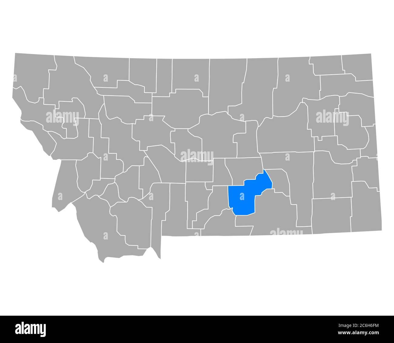 Map of Yellowstone in Montana Stock Photo - Alamy