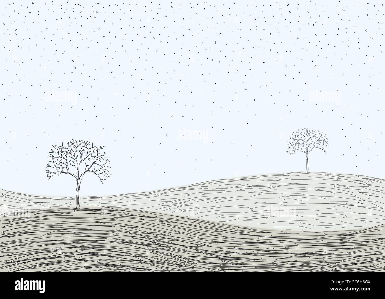 Soft winter landscape in Stock Vector Images - Alamy
