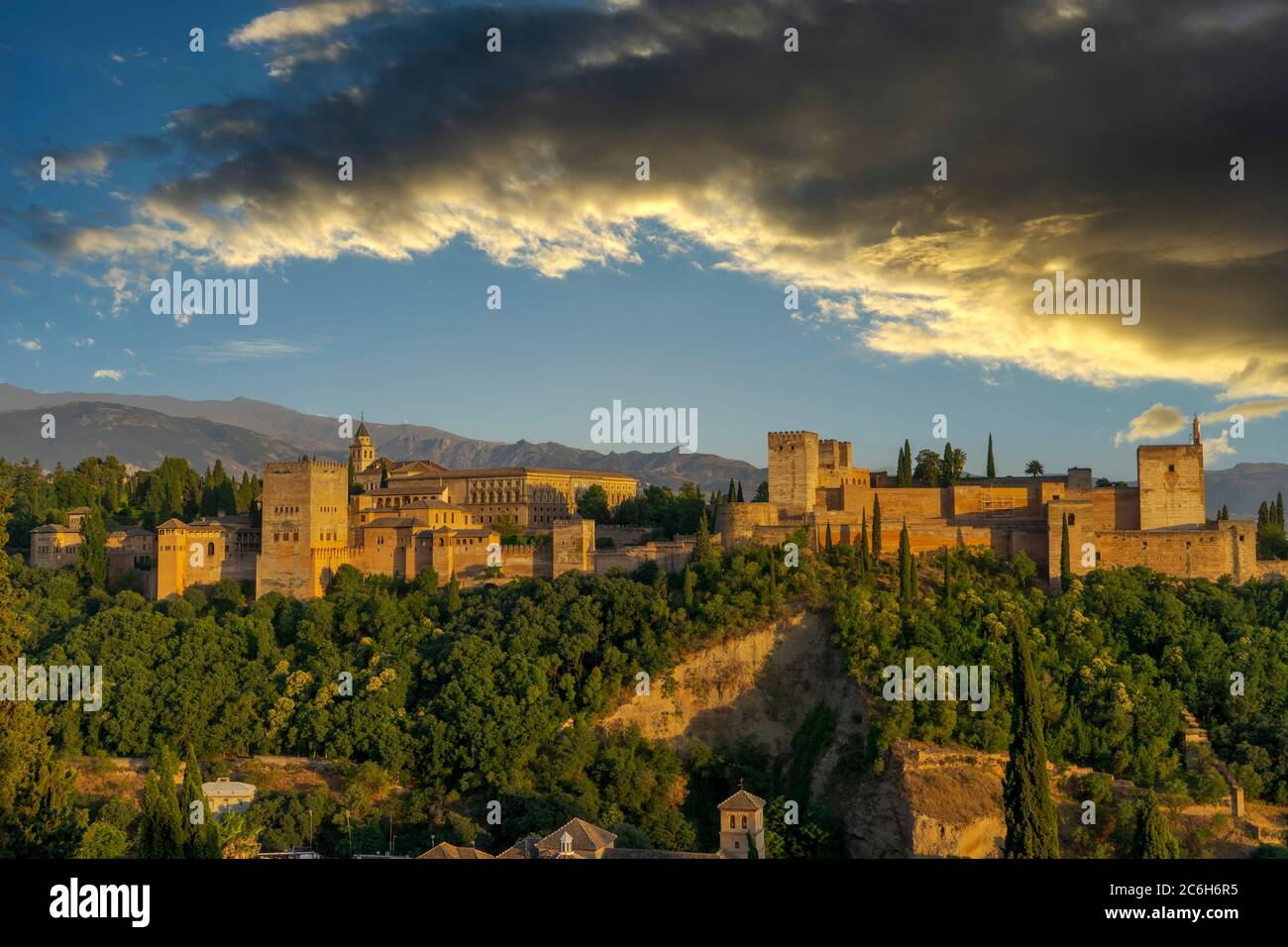 Alhambra sunset granada sunset hi-res stock photography and images - Alamy