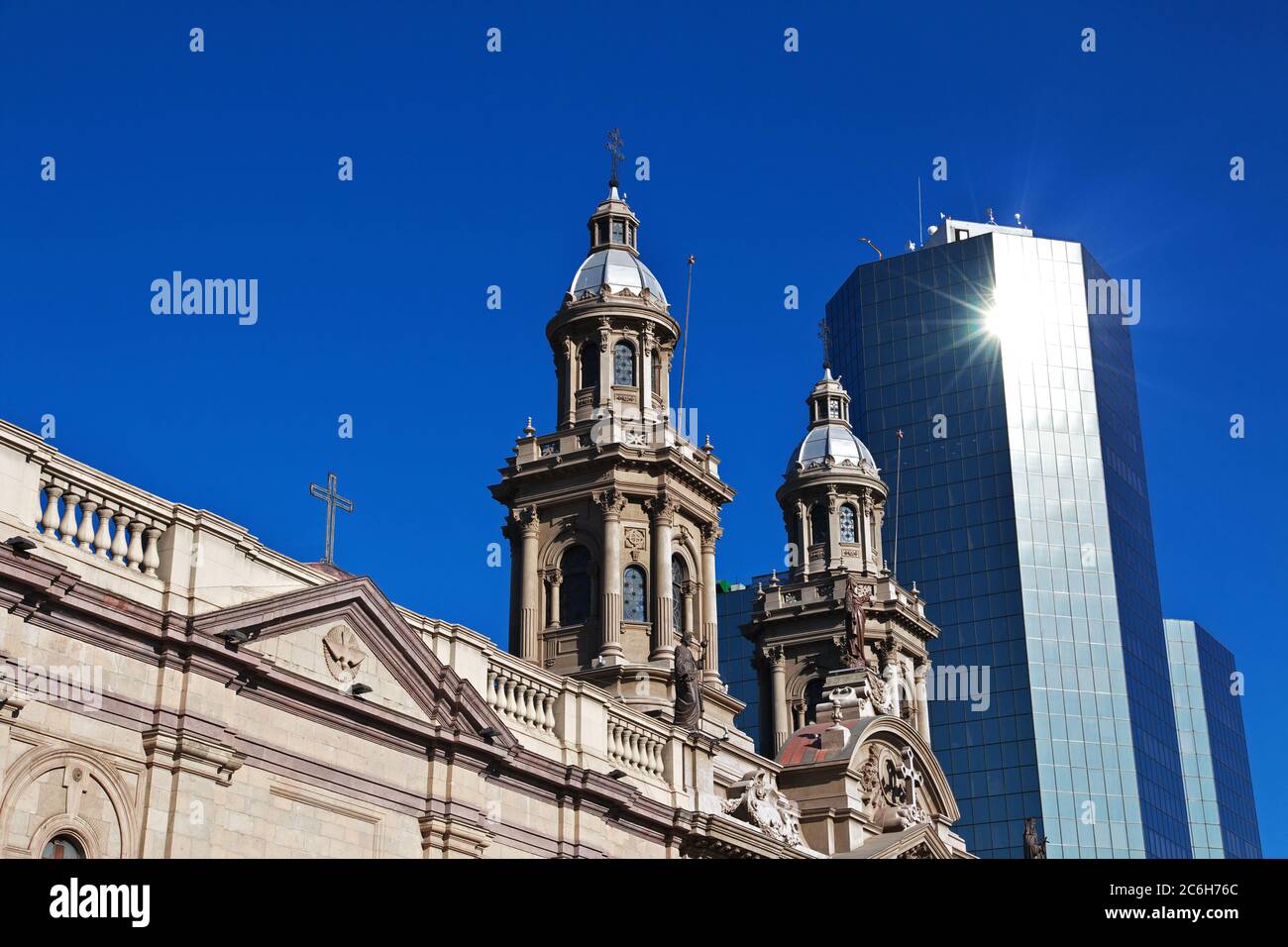 The cathedral in Santiago, Chile Stock Photo - Alamy