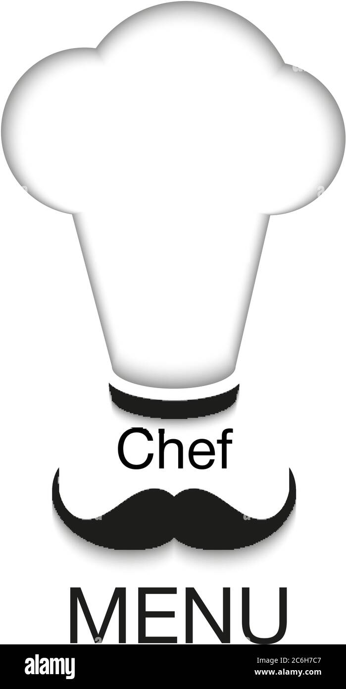 Cook's cap in vector. Hat on the background of the pattern of ...