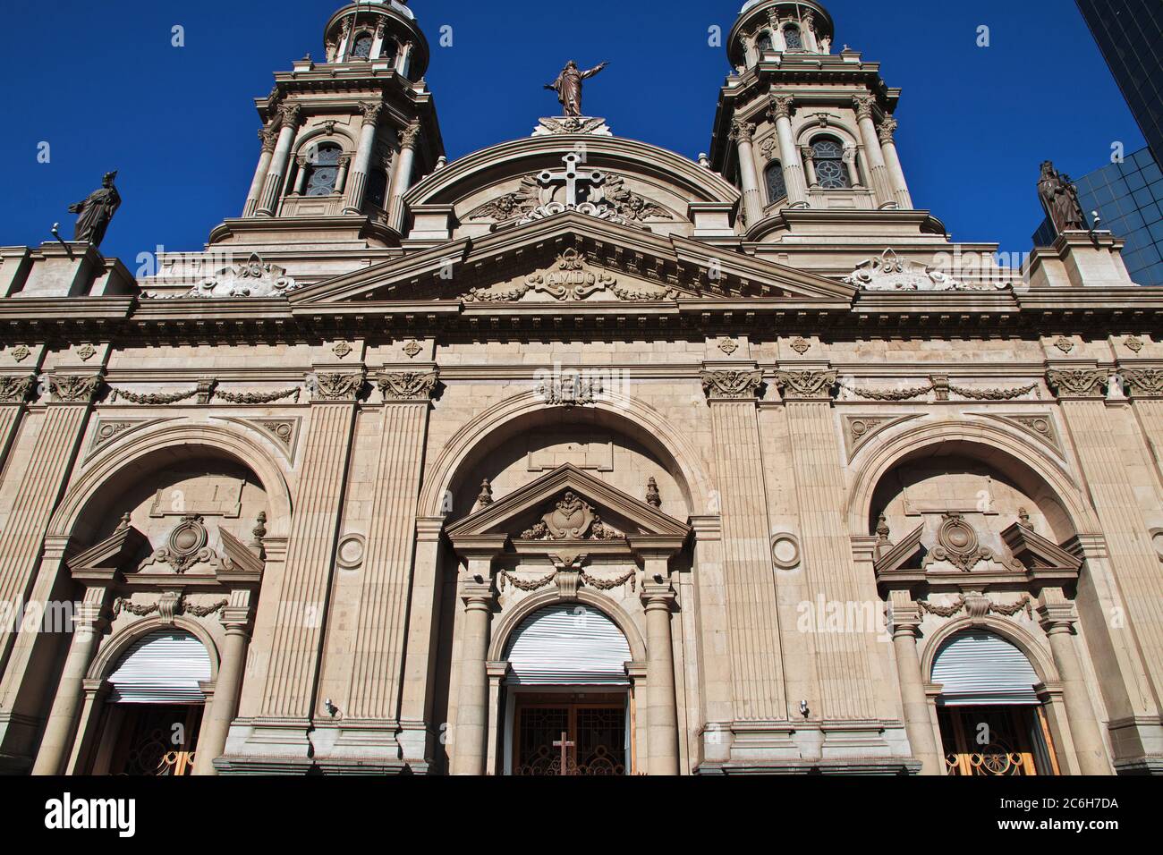 The cathedral in Santiago, Chile Stock Photo - Alamy