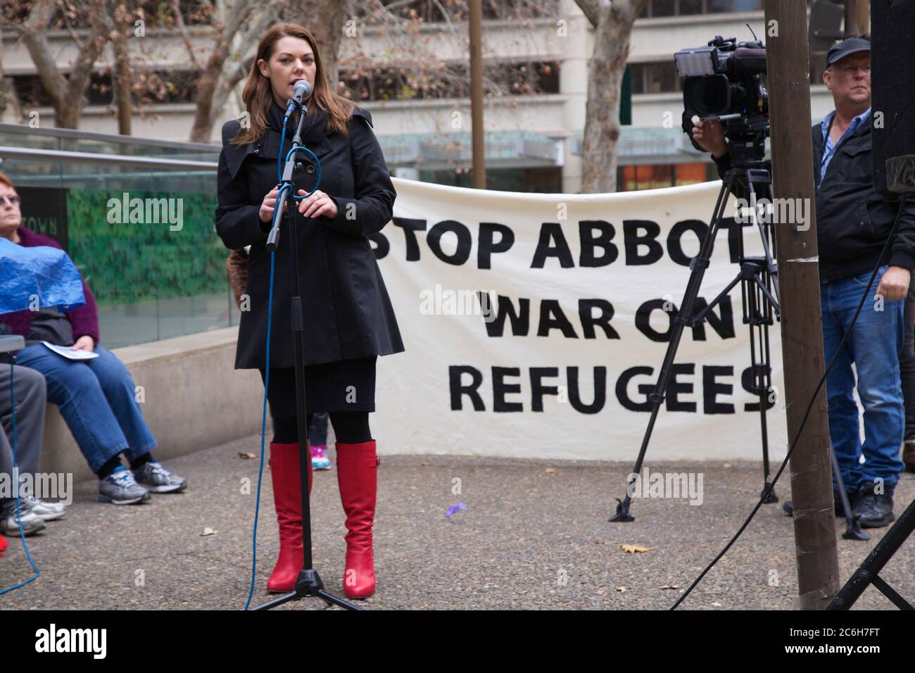 Australian Greens Senator for South Australia, Sarah Hanson-Young ...