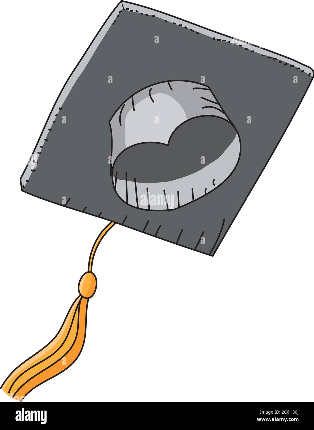 Graduation cap yellow tassel Stock Vector Images - Alamy